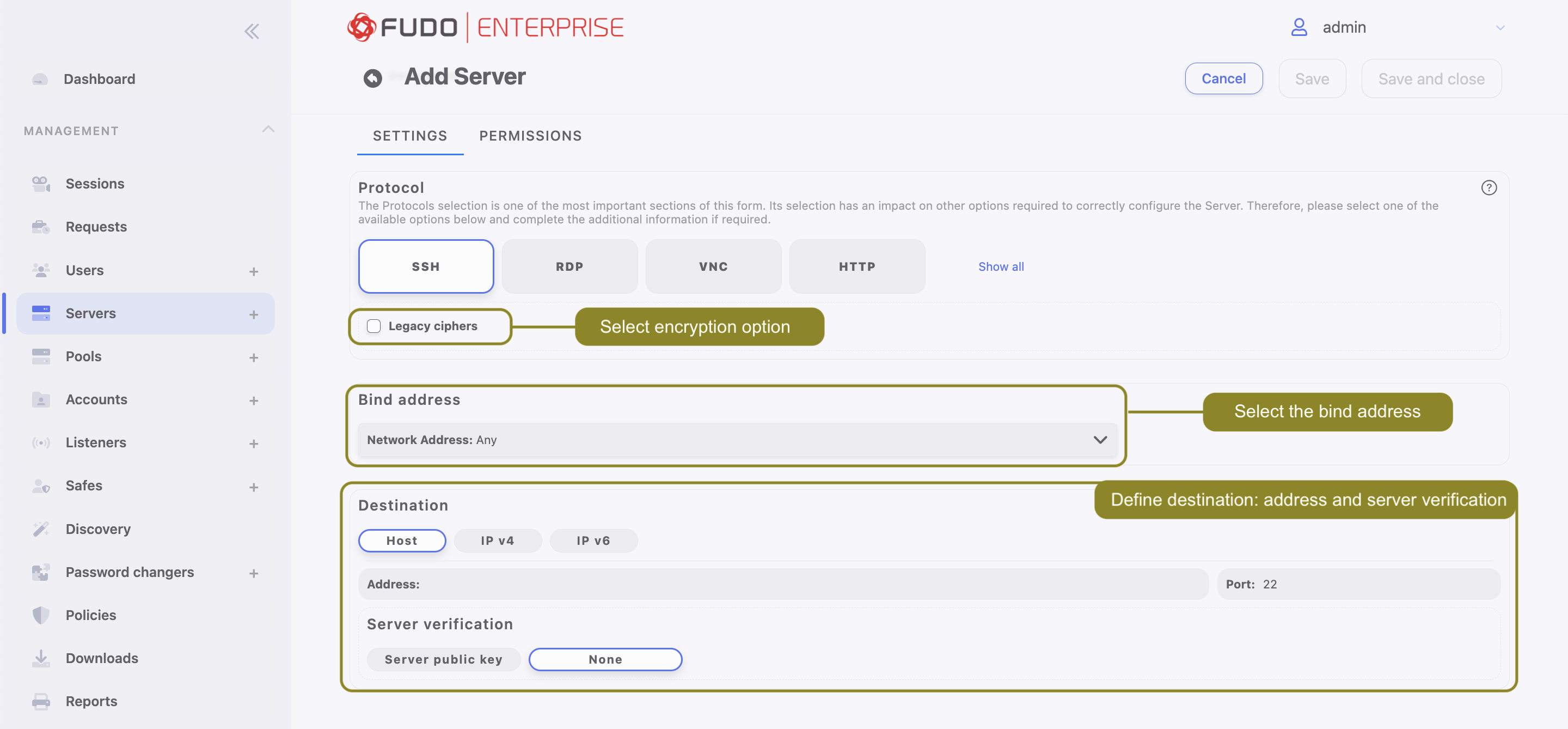 Creating An Ssh Server — Fudo Enterprise 55 System Documentation