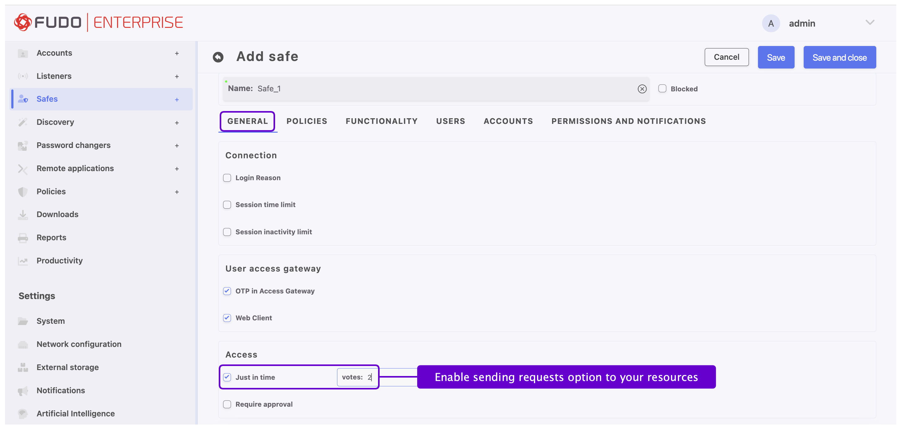 Access requests — Fudo Enterprise 5.5 - System Documentation