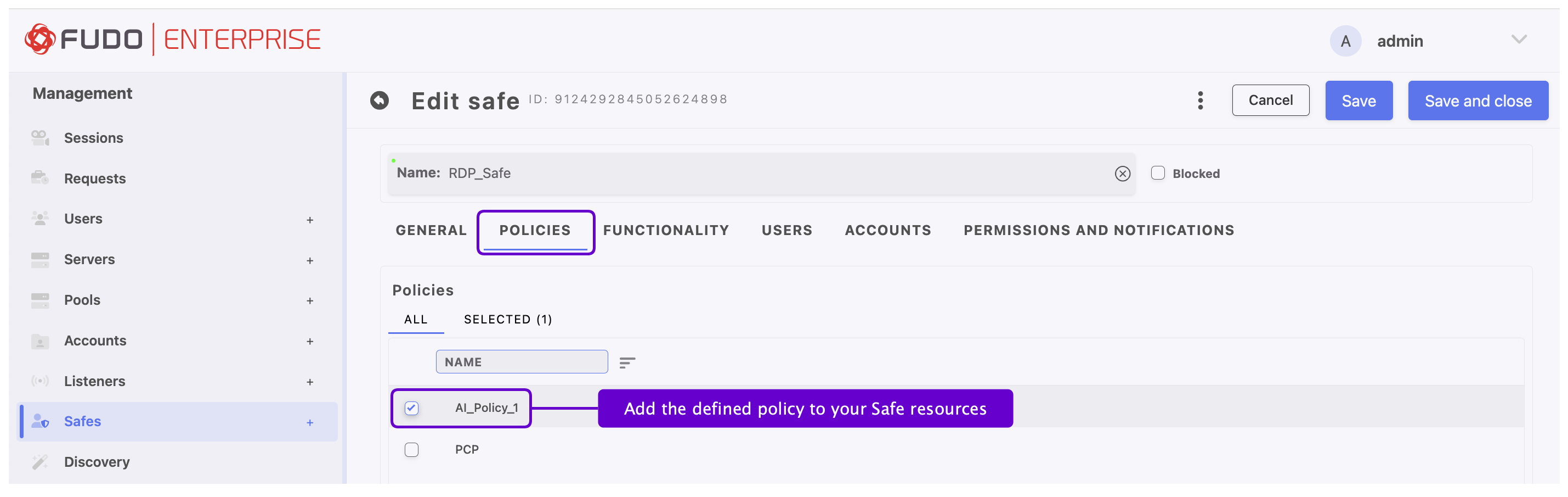 Regular expression-based policy — Fudo Enterprise 5.6 - System Documentation